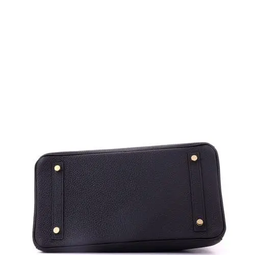 Hermès Birkin Handbag Black Togo With Gold Hardware 30
