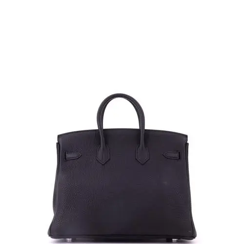 Hermès Birkin Handbag Black Togo With Palladium Hardware 25