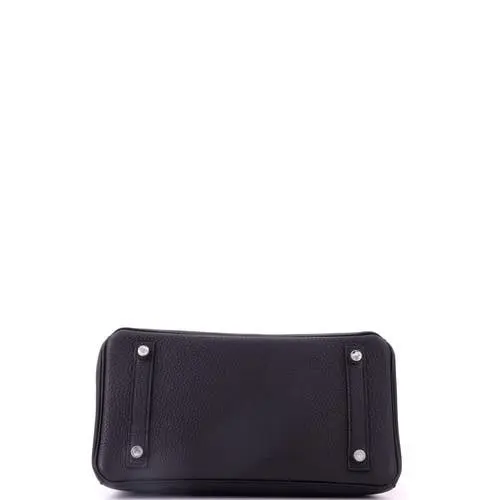 Hermès Birkin Handbag Black Togo With Palladium Hardware 25