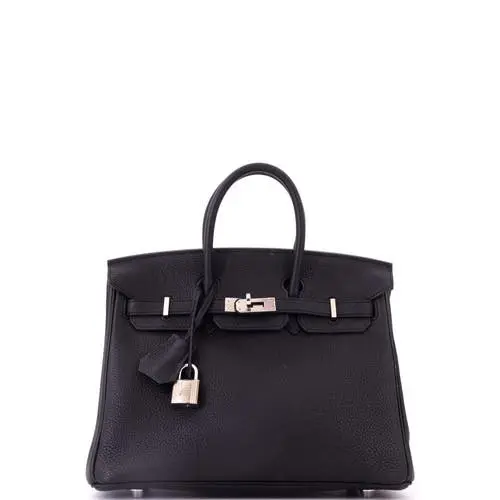 Hermès Birkin Handbag Black Togo With Palladium Hardware 25 - Noir