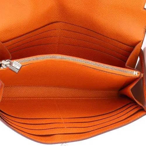 Hermès Kelly Wallet Epsom Long - Orange