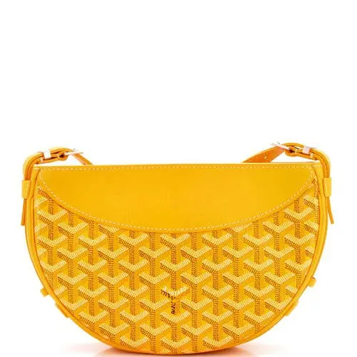 Goyard Hirondelle Shoulder Bag Coated Canvas And Leather - Yellow