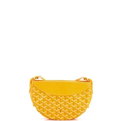 Goyard Hirondelle Shoulder Bag Coated Canvas And Leather - Yellow