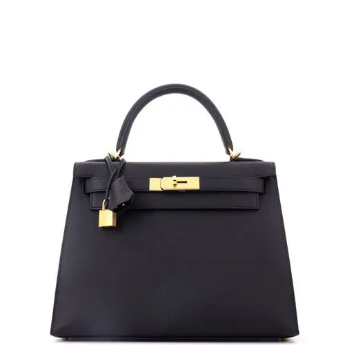 Hermès Kelly Handbag Epsom With Gold Hardware 28 - Black