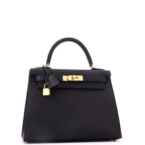 Hermès Kelly Handbag Epsom With Gold Hardware 28 - Black