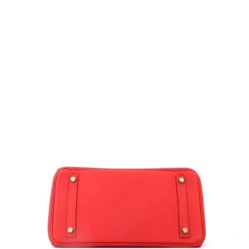 Hermès Birkin Handbag Togo With Gold Hardware 30 - Red