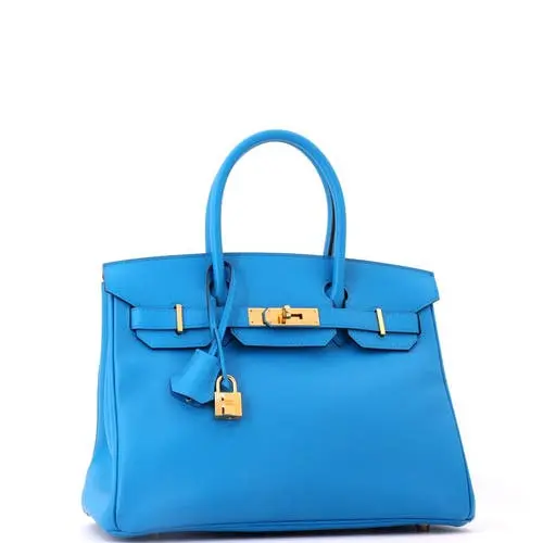 Hermès Birkin Handbag Epsom With Gold Hardware 30 - Blue