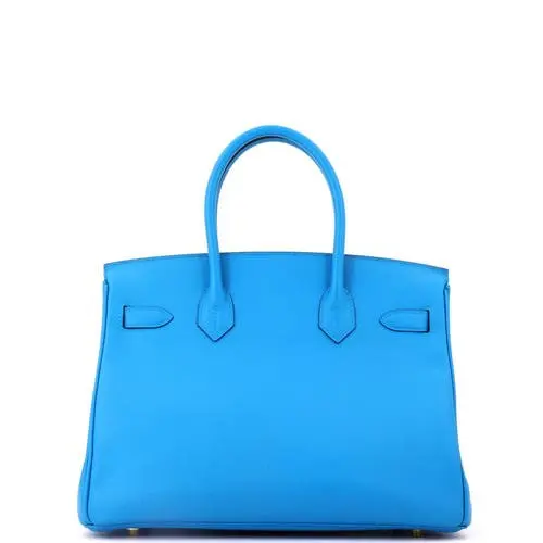 Hermès Birkin Handbag Epsom With Gold Hardware 30 - Blue