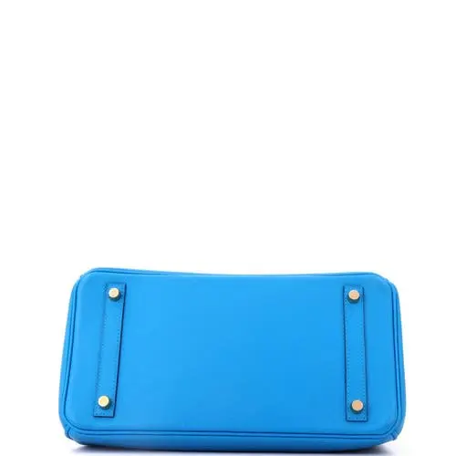 Hermès Birkin Handbag Epsom With Gold Hardware 30 - Blue