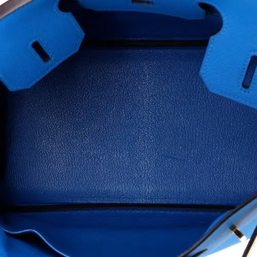 Hermès Birkin Handbag Epsom With Gold Hardware 30 - Blue