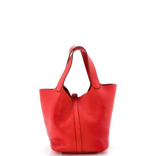 Hermès Picotin Lock Bag Clemence Mm - Red