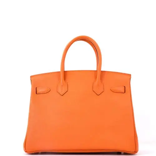 Hermès Birkin Handbag Epsom With Palladium Hardware 30 - Orange