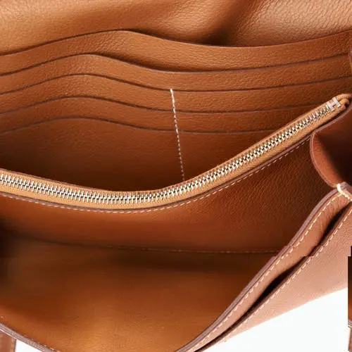 Hermès Constance To Go Wallet Evercolor - Gold