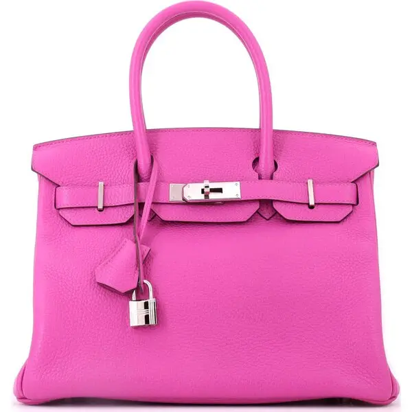 Hermès Birkin Handbag Clemence With Palladium Hardware 30