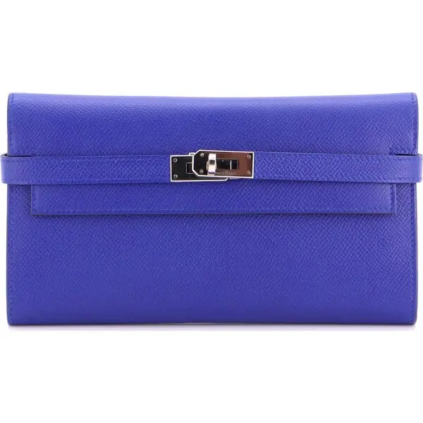 Hermès Kelly Wallet Epsom Long - Blue
