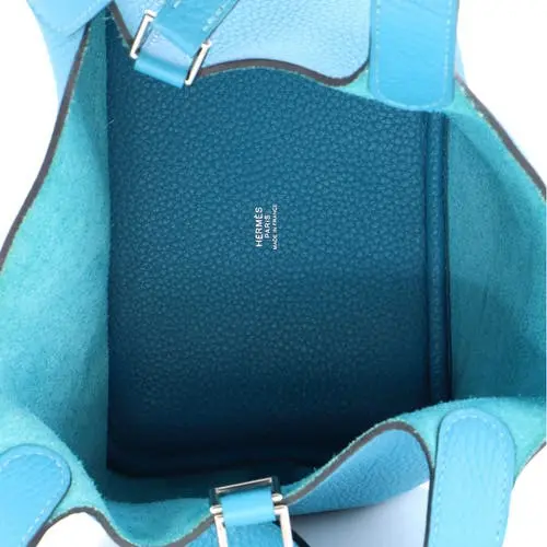 Hermès Picotin Lock Bag Clemence Pm - Turquoise