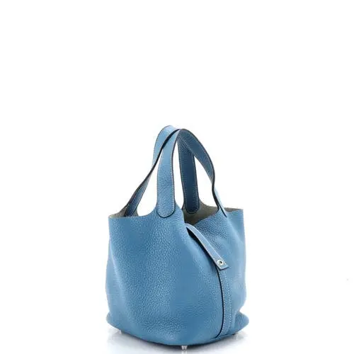 Hermès Picotin Bag Clemence Pm - Blue