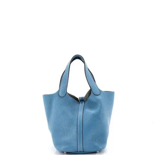Hermès Picotin Bag Clemence Pm - Blue