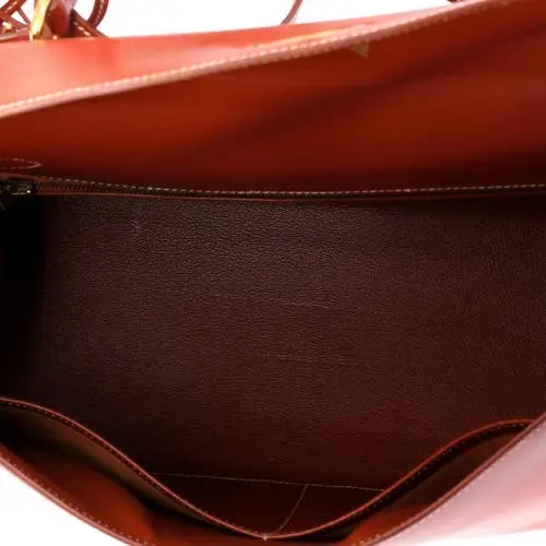 Hermès Kelly Handbag Orange Box Calf With Gold Hardware 32