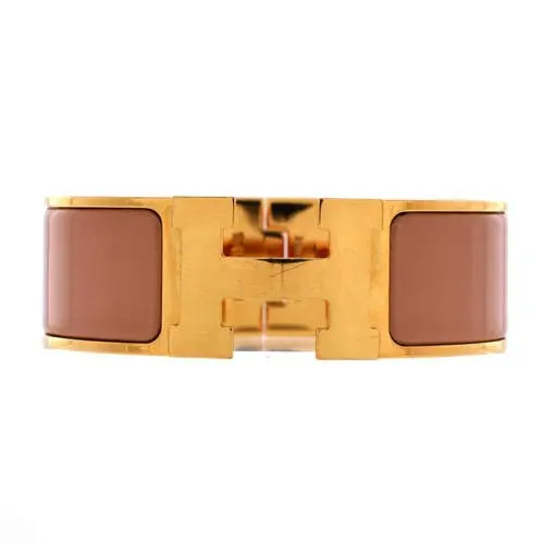 Hermès Clic H Bracelet Enamel Wide - White