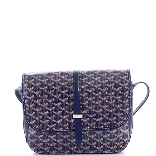 Goyard Belvedere Ii Messenger Bag Coated Canvas Mm - Blue