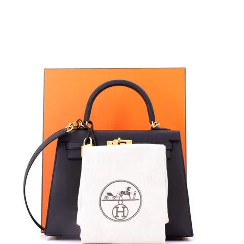 Hermès Kelly Handbag Epsom With Gold Hardware 25 - Black