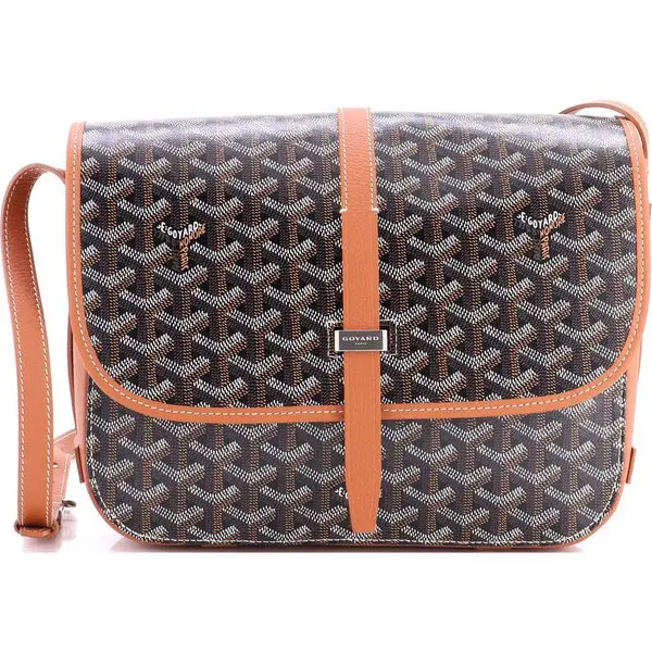Goyard Belvedere Ii Messenger Bag Coated Canvas Mm - Brown