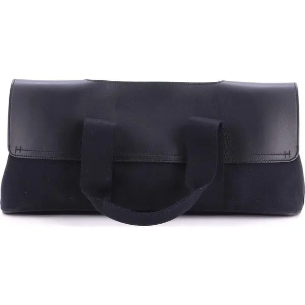 Hermès Valparaiso East West Bag Toile And Leather Pm - Noir