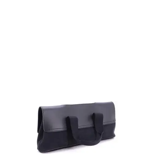 Hermès Valparaiso East West Bag Toile And Leather Pm - Noir
