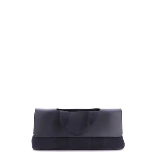 Hermès Valparaiso East West Bag Toile And Leather Pm - Noir