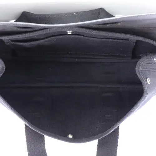 Hermès Valparaiso East West Bag Toile And Leather Pm - Noir