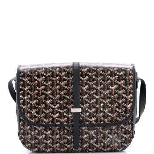 Goyard Belvedere Ii Messenger Bag Coated Canvas Mm - Black
