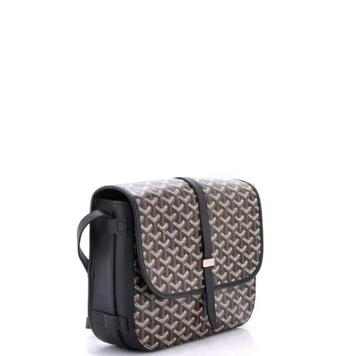 Goyard Belvedere Ii Messenger Bag Coated Canvas Mm - Black