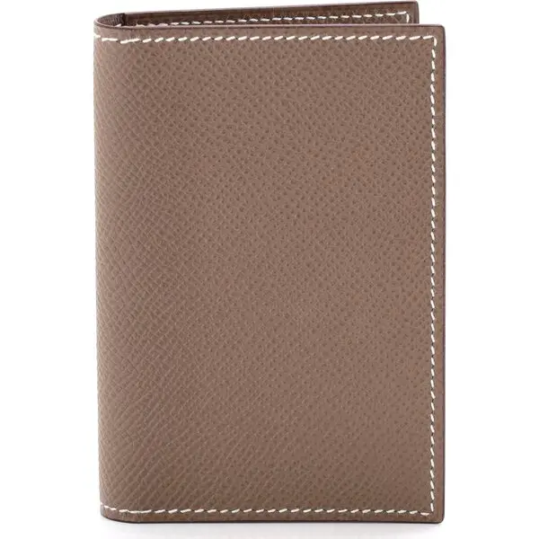 Hermès Mc2 Euclide Card Holder Case Leather - Grey