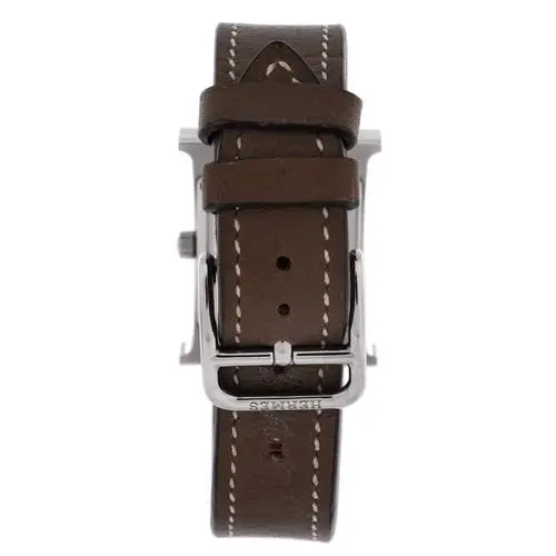 Hermès Heure H Quartz Watch Stainless Steel And Leather 21