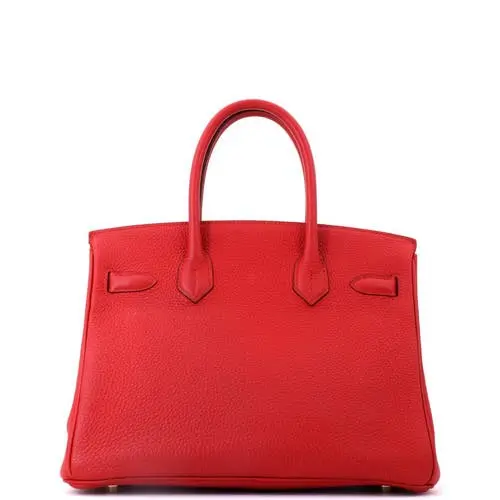 Hermès Birkin Handbag Togo With Gold Hardware 30 - Red
