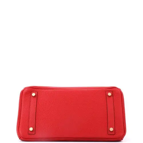 Hermès Birkin Handbag Togo With Gold Hardware 30 - Red
