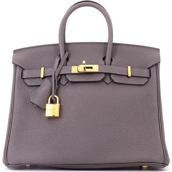 Hermès Birkin Handbag Grey Togo With Gold Hardware 25 - Gris Meyer