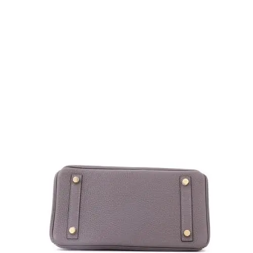 Hermès Birkin Handbag Grey Togo With Gold Hardware 25