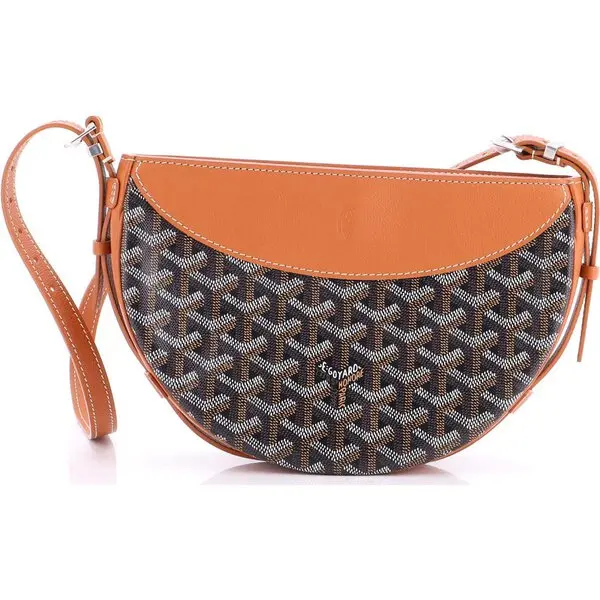 Goyard Hirondelle Shoulder Bag Coated Canvas And Leather - Brown