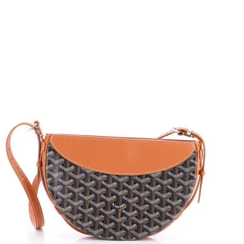 Goyard Hirondelle Shoulder Bag Coated Canvas And Leather - Brown