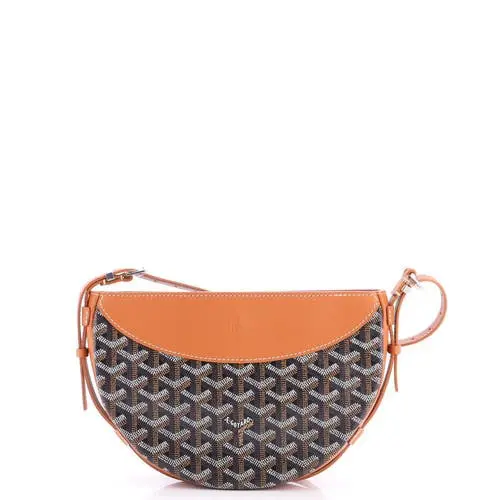 Goyard Hirondelle Shoulder Bag Coated Canvas And Leather - Brown