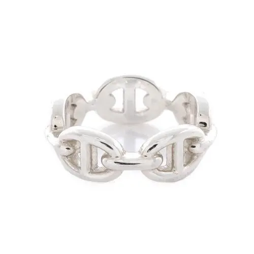 Hermès Chaine D'ancre Enchainee Ring Sterling Small