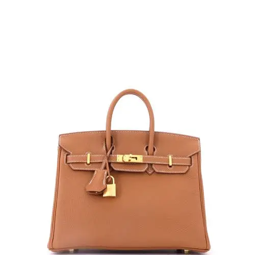 Hermès Birkin Handbag Brown Togo With Hardware 25 - Gold