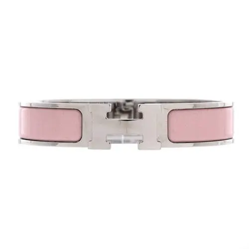 Hermès Clic H Bracelet Enamel Narrow - Pink