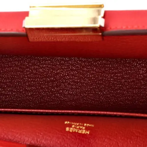 Hermès Clic-h Shoulder Bag Evercolor 21 - Red