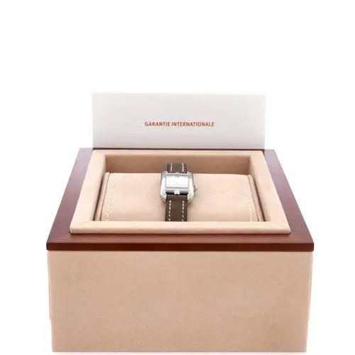 Hermès Nantucket Quartz Watch Stainless Steel And Leather 17 - Grey