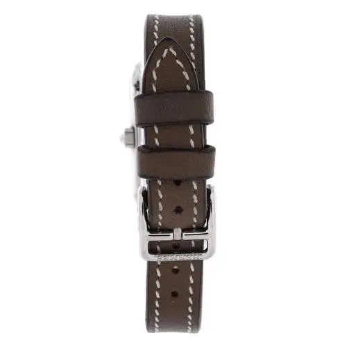 Hermès Nantucket Quartz Watch Stainless Steel And Leather 17 - Grey