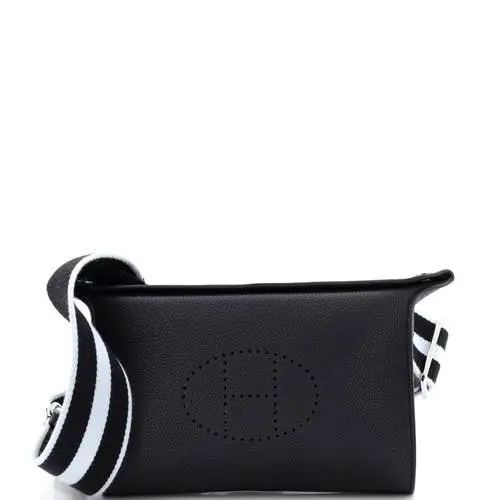 Hermès Videpoches Bag With Multicolor Strap Togo - Black