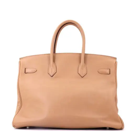 Hermès Birkin Handbag Brown Swift With Palladium Hardware 35